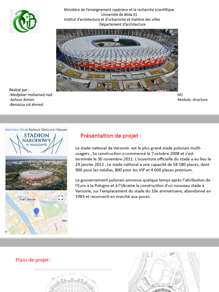 Structure du Stade National de Varsovie | PDF | Colonne