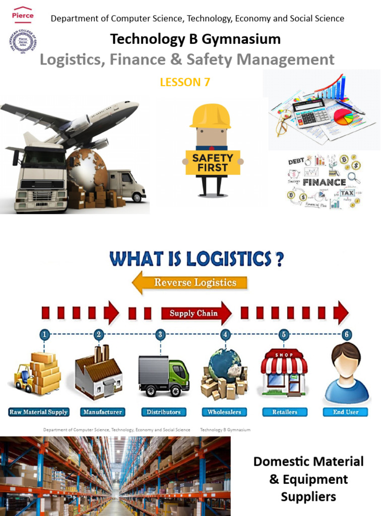 Lesson 7 - Logistics, Finance and Safety 2023-2024 | PDF | Safety ...