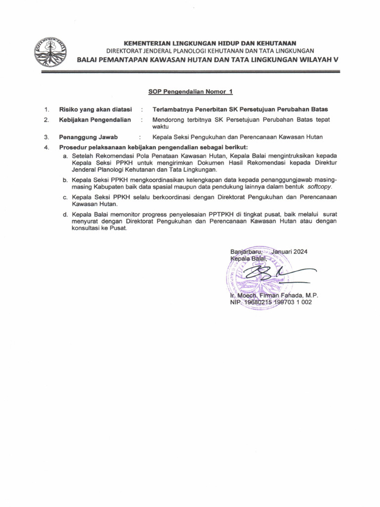 Sop Nomor 1 | PDF