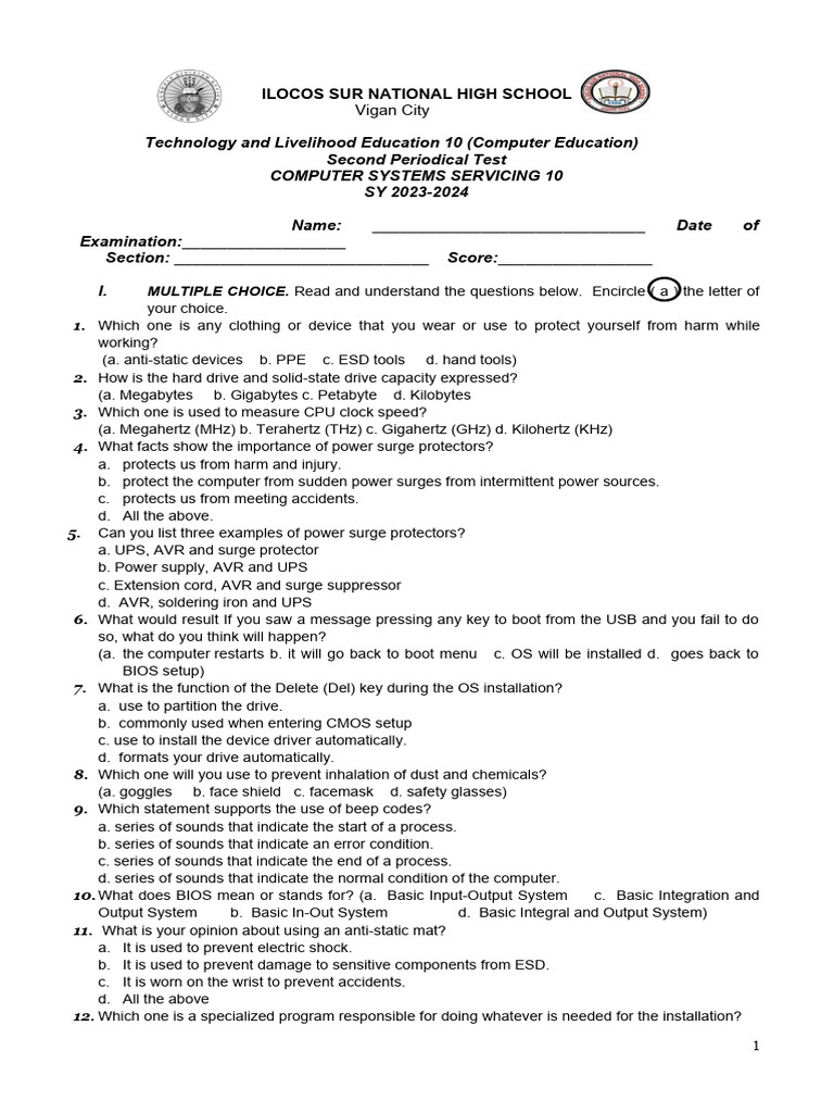 PT Css 10 Second-Quarter | PDF | Operating System | Personal Computers