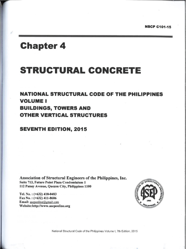 NSCP 2015 - Structural Concrete | PDF