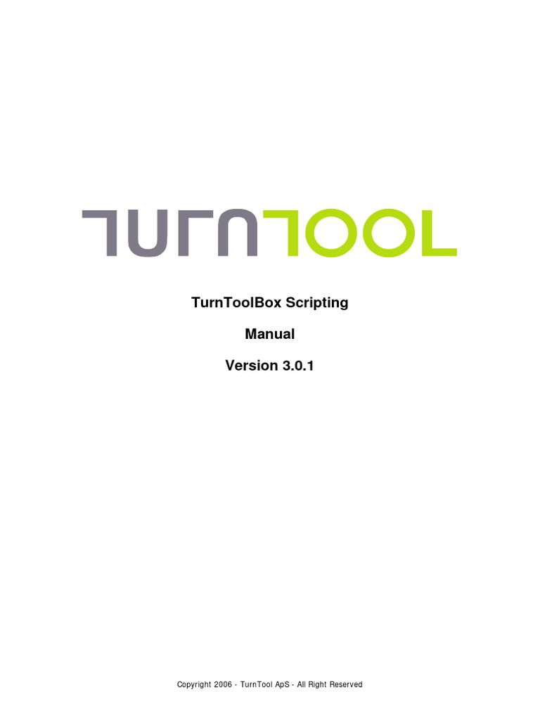 TurnToolManual Scripting | PDF | Parameter (Computer Programming) | Html