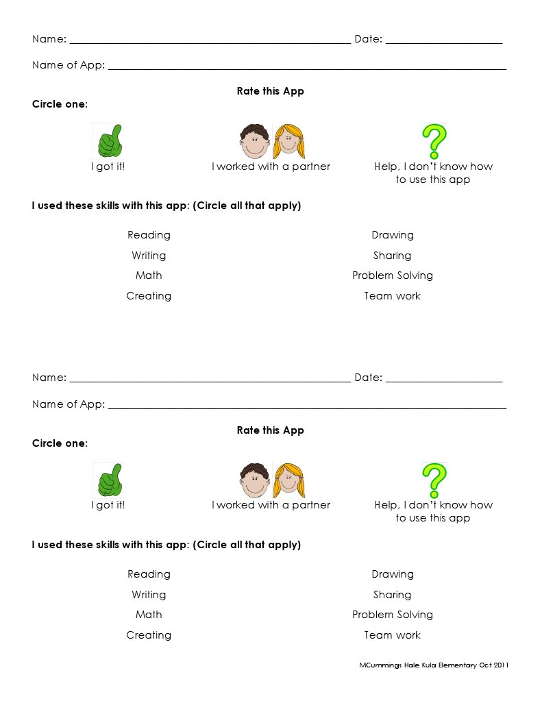 App Reflection Worksheet | PDF