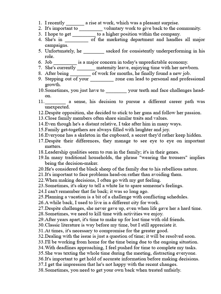 English File Advanced Progress Check Pdf Self Improvement