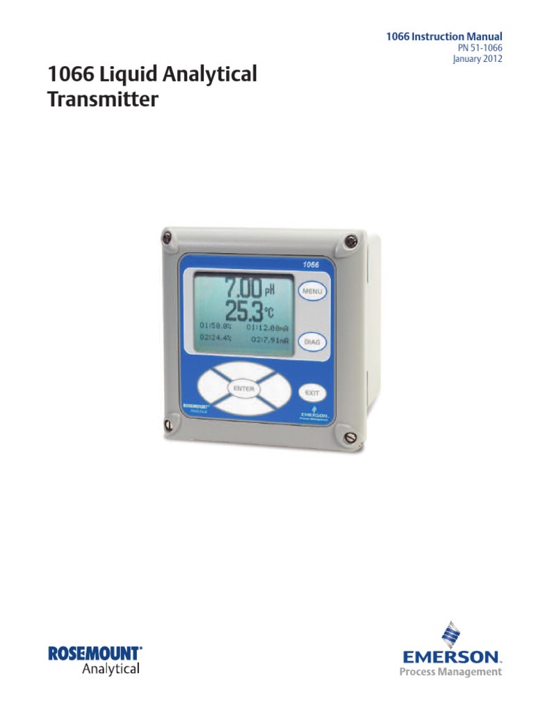 Liq Manual Rosemount PH 51-1066 | PDF | Calibration | Power Supply