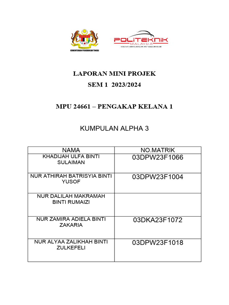 Mini Projek Pengakap | PDF