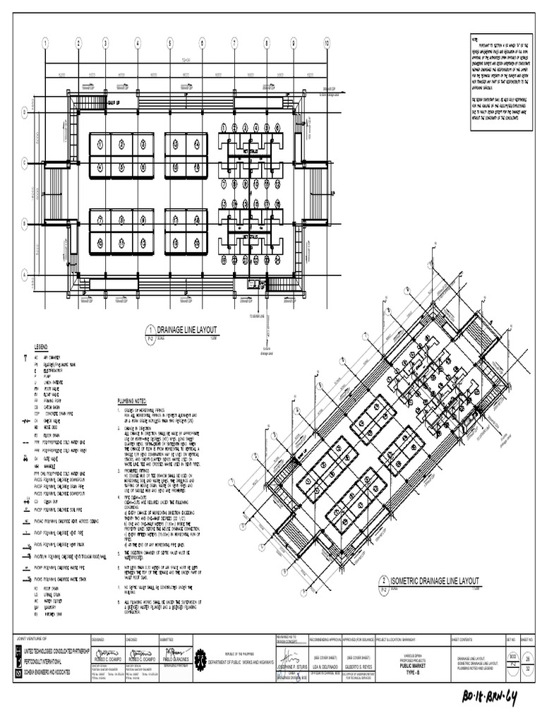 Drainage Line Layout: Legend | PDF