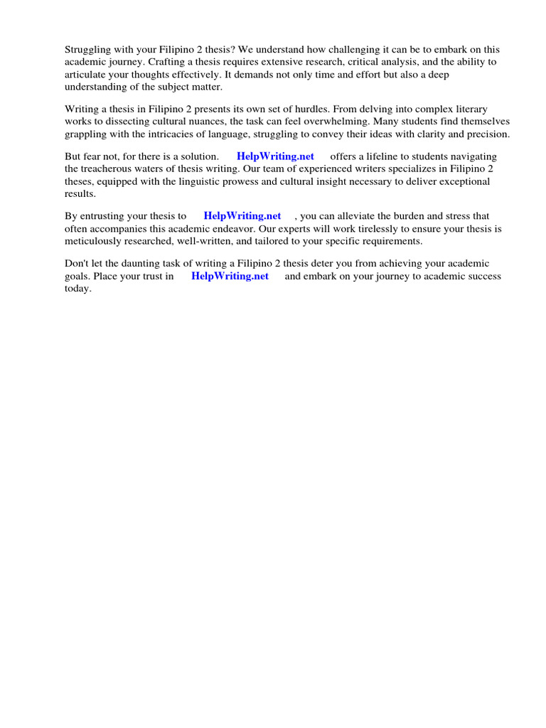 Thesis Filipino 2 Sample | PDF Thesis Filipino 2 Sample | PDF