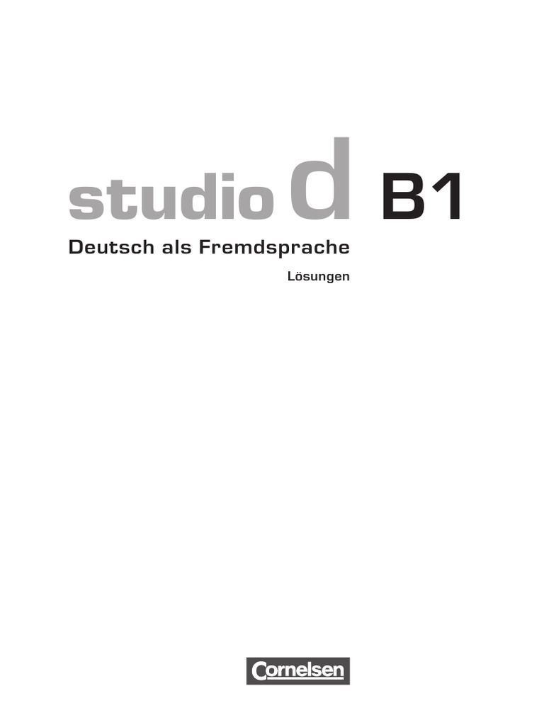 BLA StudioD B1 Loesungen | PDF