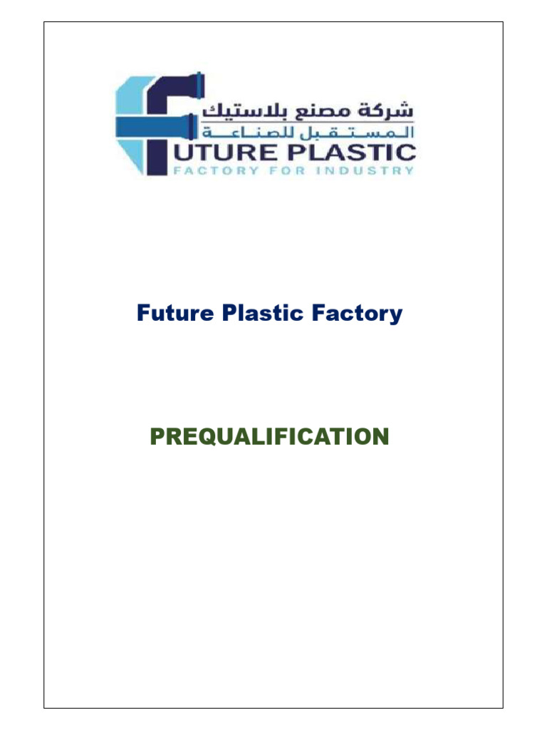 Prequalification Future Plastic Factory | PDF | Riyadh | Saudi Arabia