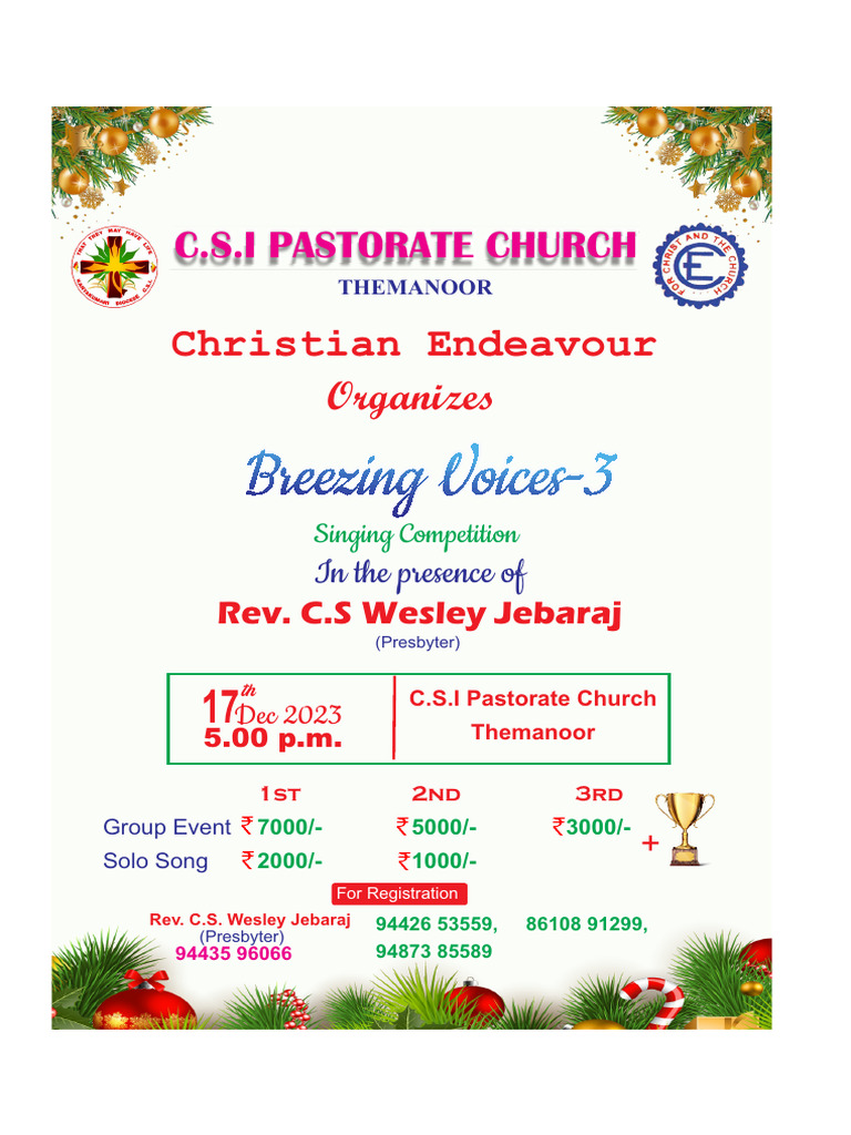 Singing Competition Themanoor | PDF | Songs | Musicology