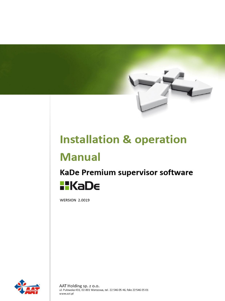 Installation & Operation Manual KaDe Premium | PDF