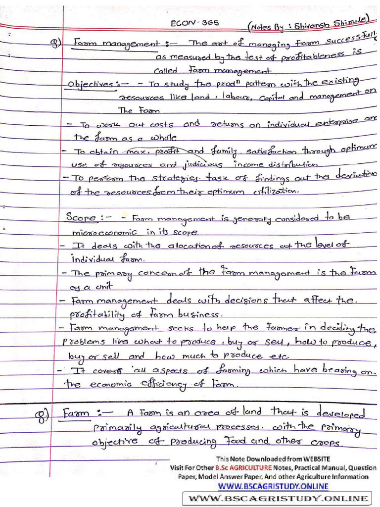 Econ 365 Handwritten Notes | PDF