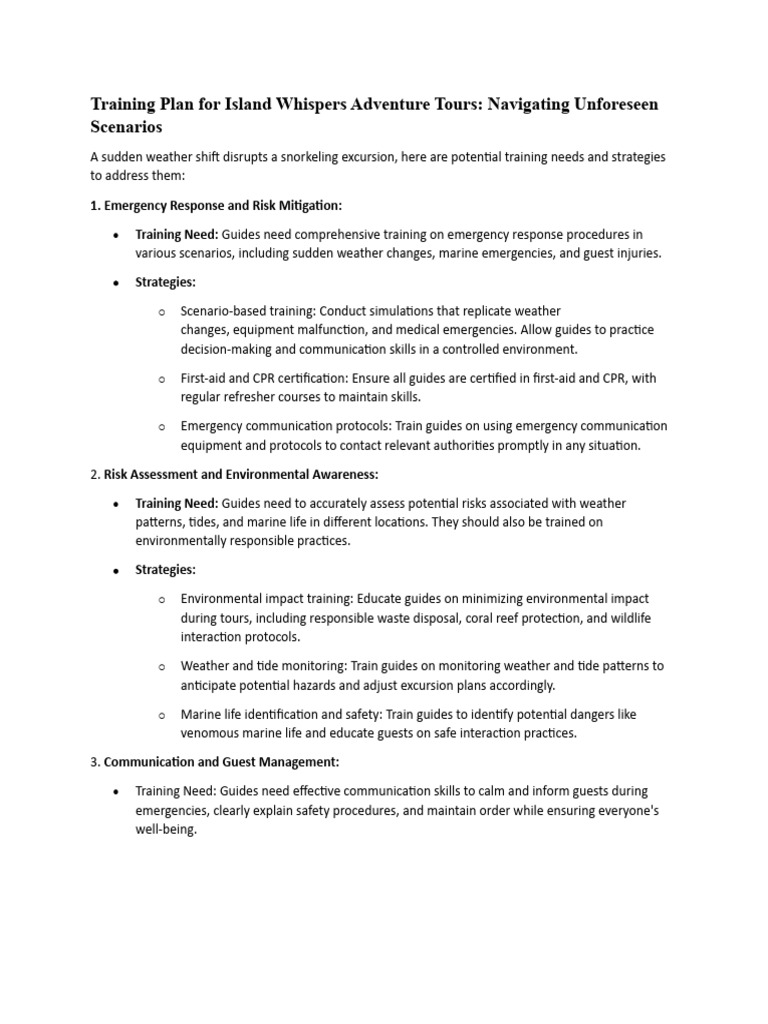 Training Plan & Record-Keeping and Reporting Procedure | PDF
