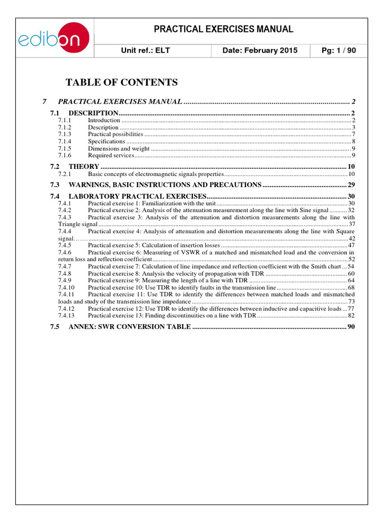 M7-ELT Transmission Line | PDF | Transmission Line | Electromagnetic ...