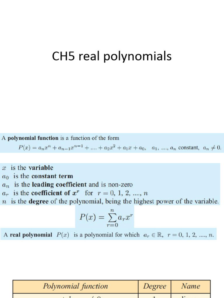 5.real Polynomial | PDF