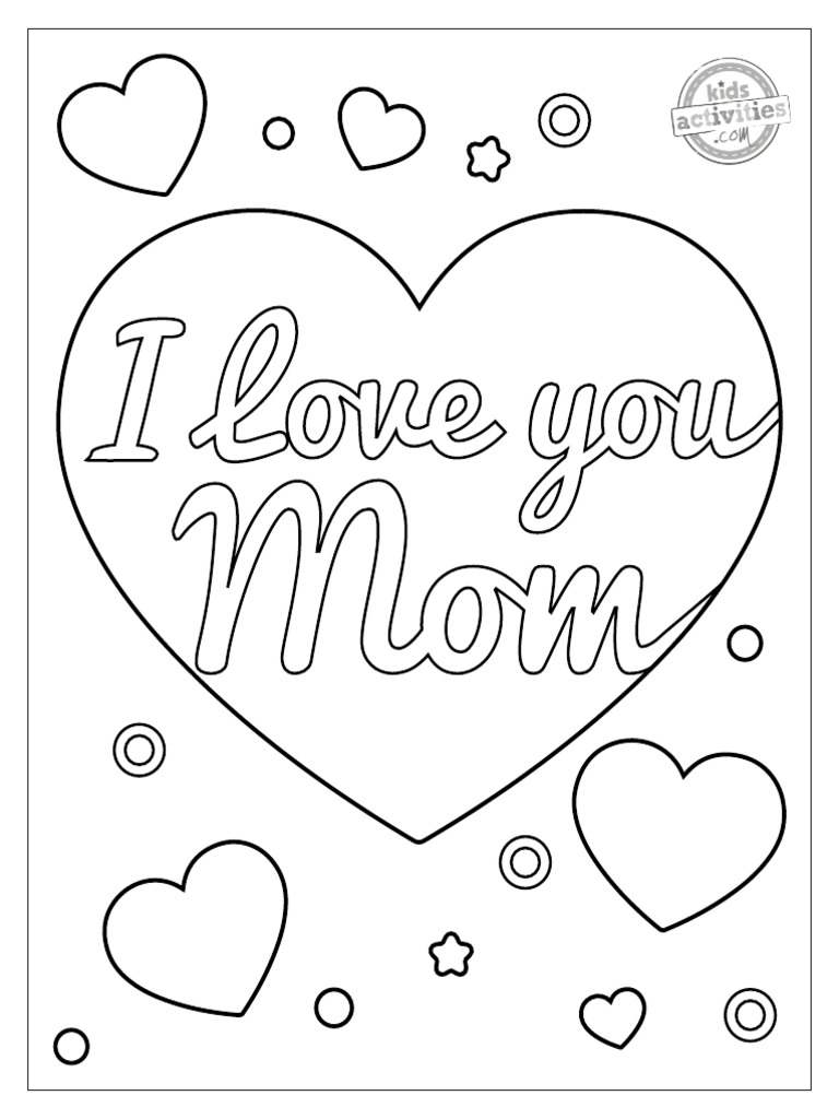 I Love You Mom Coloring Pages | PDF