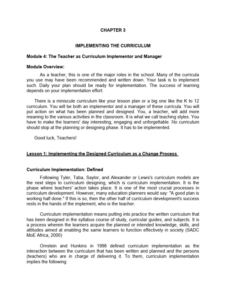 Chapter 3 Module 4 | PDF