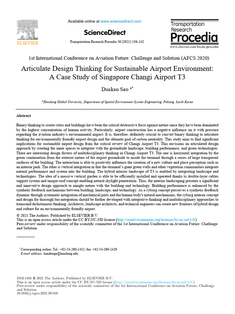 Sustainable Design at Changi Airport T3 | PDF | Nature | Habitat ...