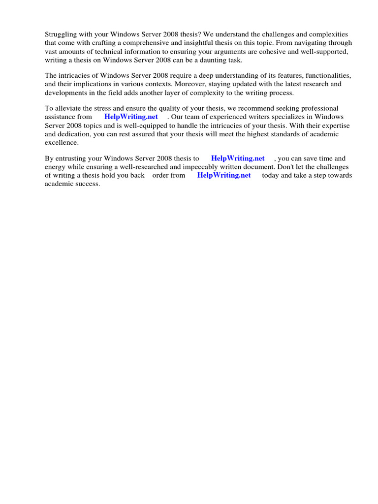 Windows Server 2008 Thesis | PDF | Active Directory | Group Policy
