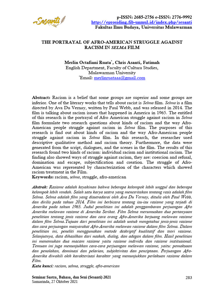 283-293 Merlin+Octafiani+Ruata | PDF | Racism | Discrimination & Race ...