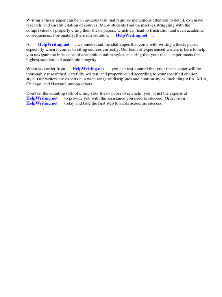 How To Cite Thesis Paper | PDF | Citation | Thesis