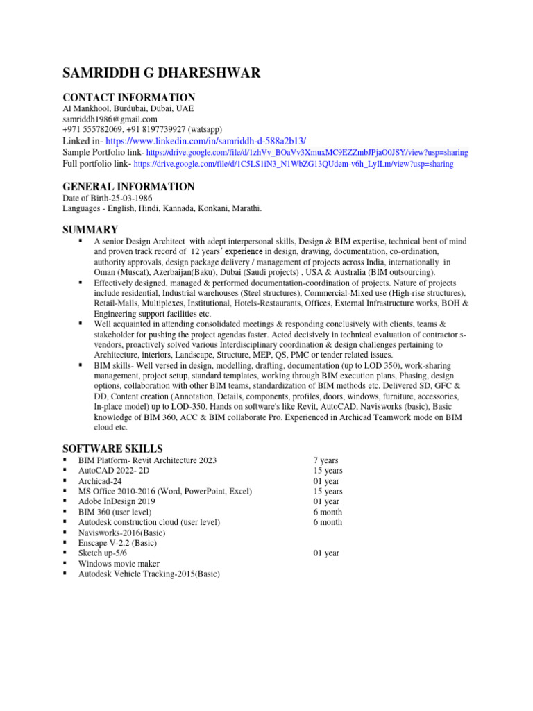 Ar Samriddh GD - ATS Format Resume | PDF | Building Information ...