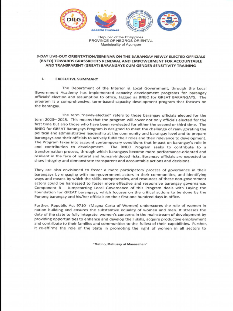 Activity Design For BNEO | PDF