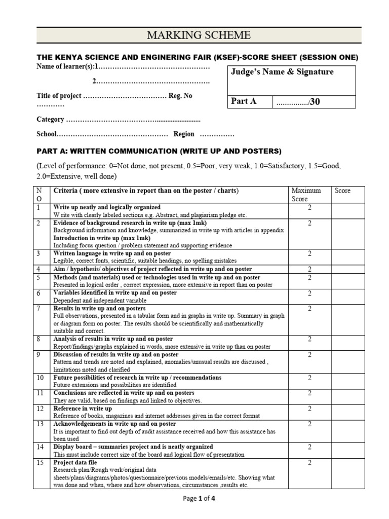 Ksef Score Sheet | PDF