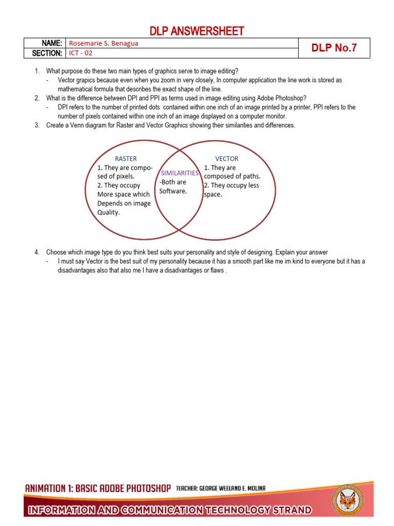 Lesson 7 - Answer Sheet | PDF