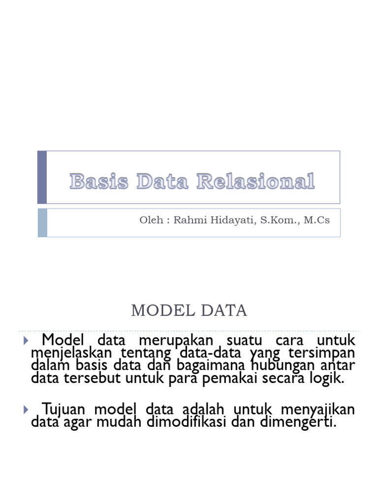 Basis Data Relasional-New | PDF