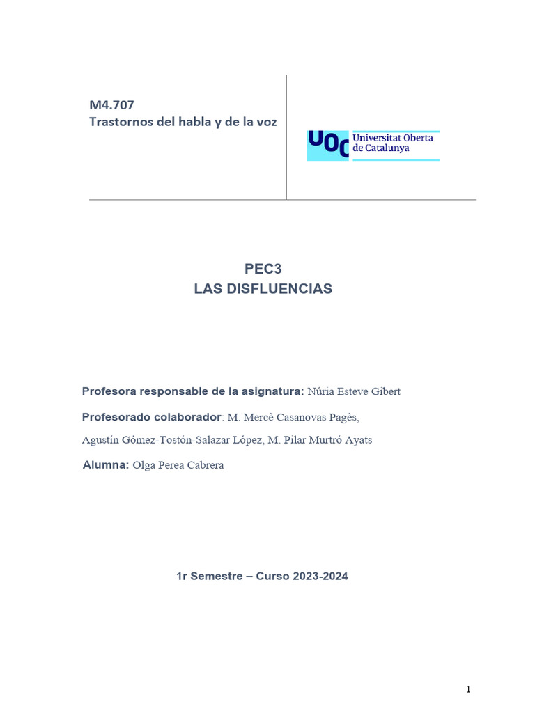 Pec3 Perea Cabrera Alteraciones de La Voz | PDF | Lingüística | Fonética