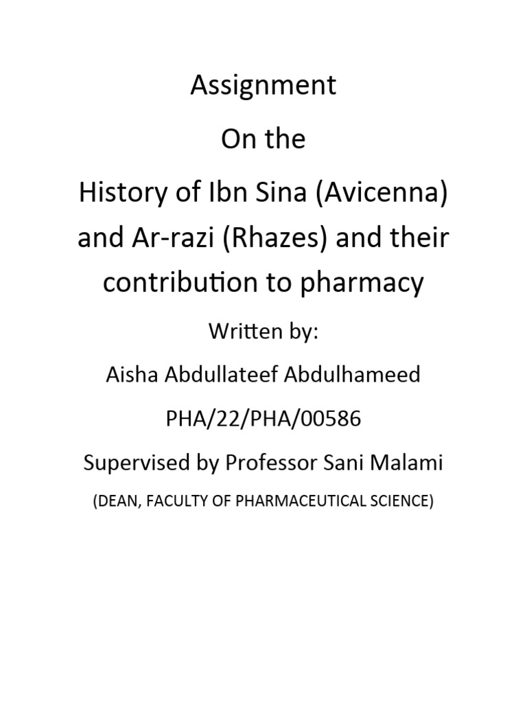 Ibn Sina and Ar-Razi: Pharmacy Pioneers | PDF | Medicine