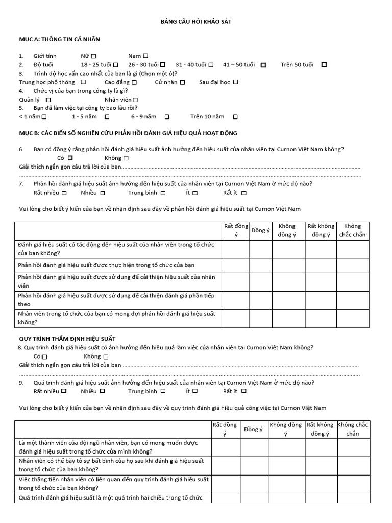Bản sao questionnaire-Vietnamese | PDF