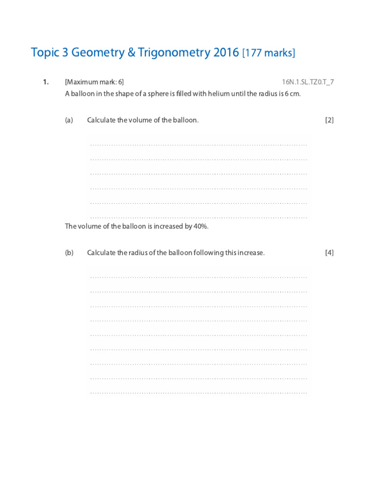 Topic 3 Geometry Amp - Trigonometry 2016 | PDF
