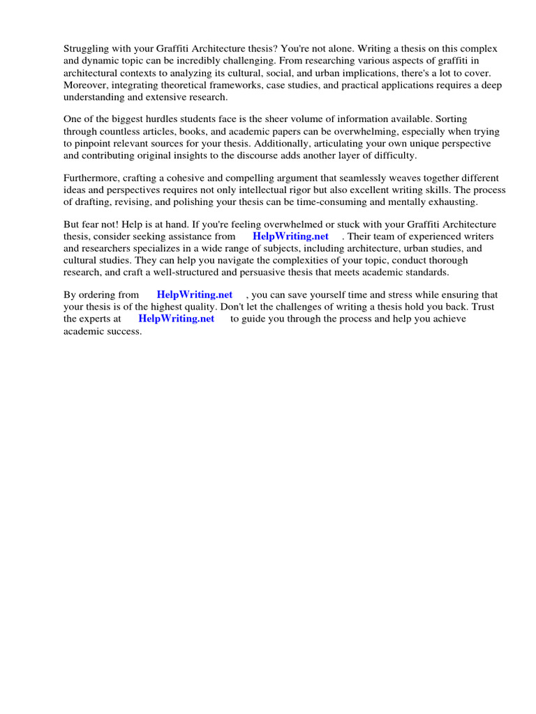 Graffiti Architecture Thesis Pdf Thesis Creativity 9383