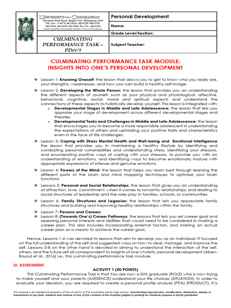 Pdev Module CPT 2 | PDF