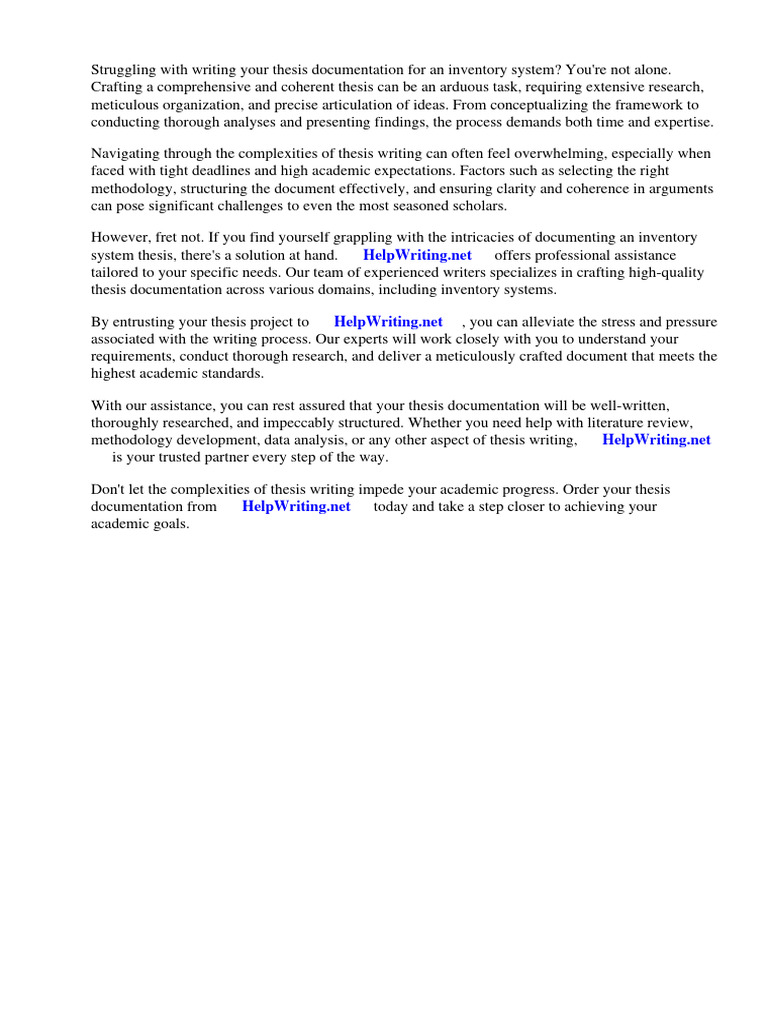 Thesis Inventory System Documentation | PDF