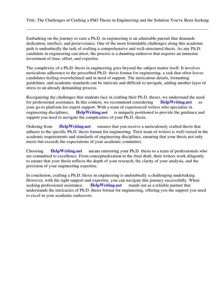 PHD Thesis Format For Engineering | PDF | Thesis | Image Segmentation