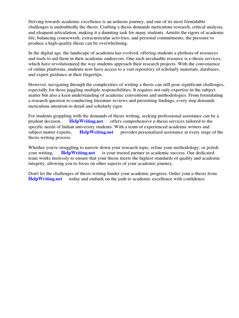 E-Thesis Indian University | PDF | Thesis | Expert