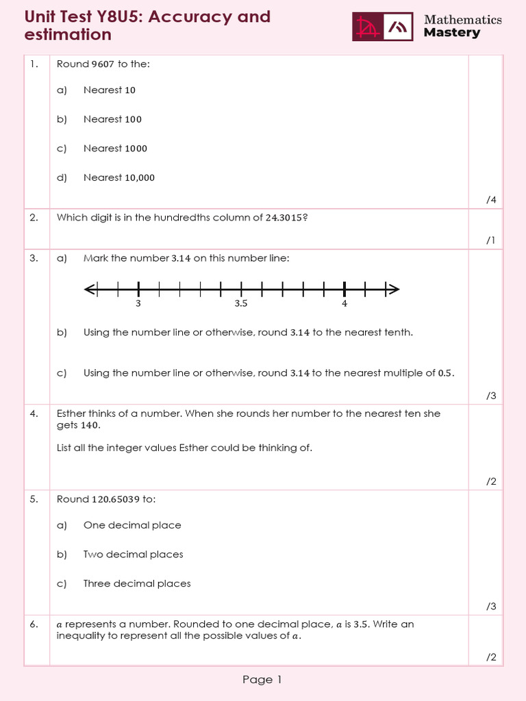 Y8 U5 - End of Unit Test | PDF Y8 U5 - End of Unit Test | PDF