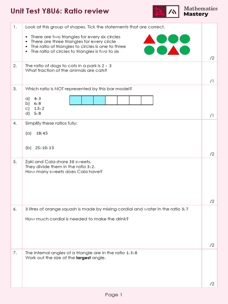 Y8 U6 - End of Unit Test | PDF | Science & Mathematics Y8 U6 - End of Unit Test | PDF | Science & Mathematics