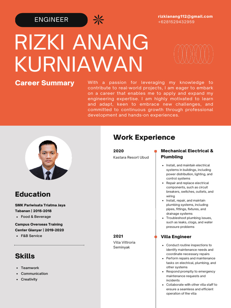 CV Rizky | PDF | Plumbing