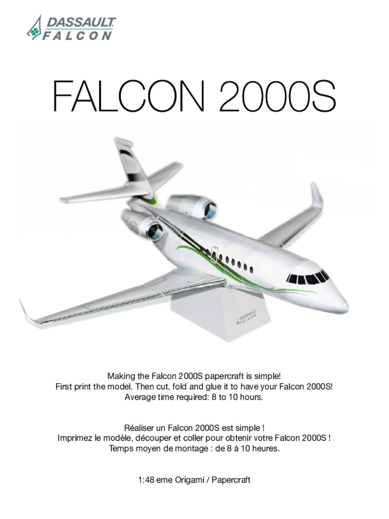 Falcon 2000S Papercraft Instructions | PDF