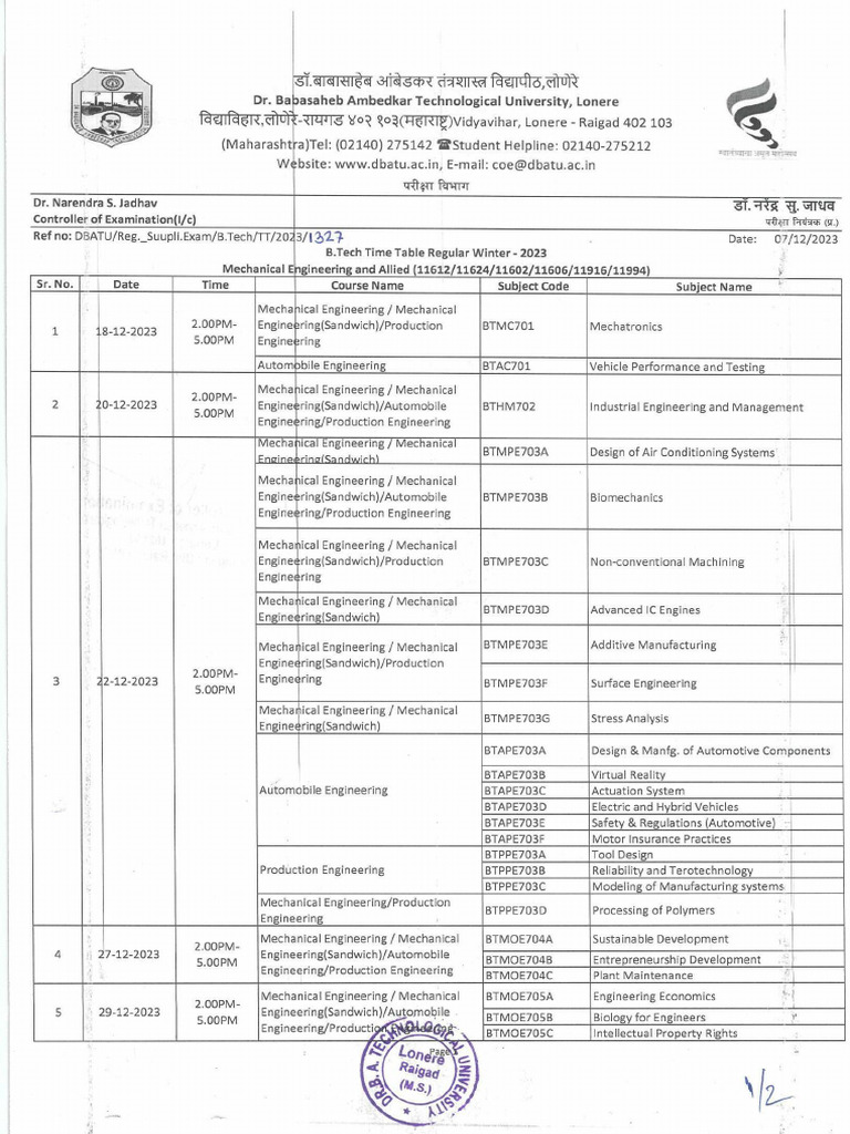 Mechanical and Allied Sem 7 | PDF