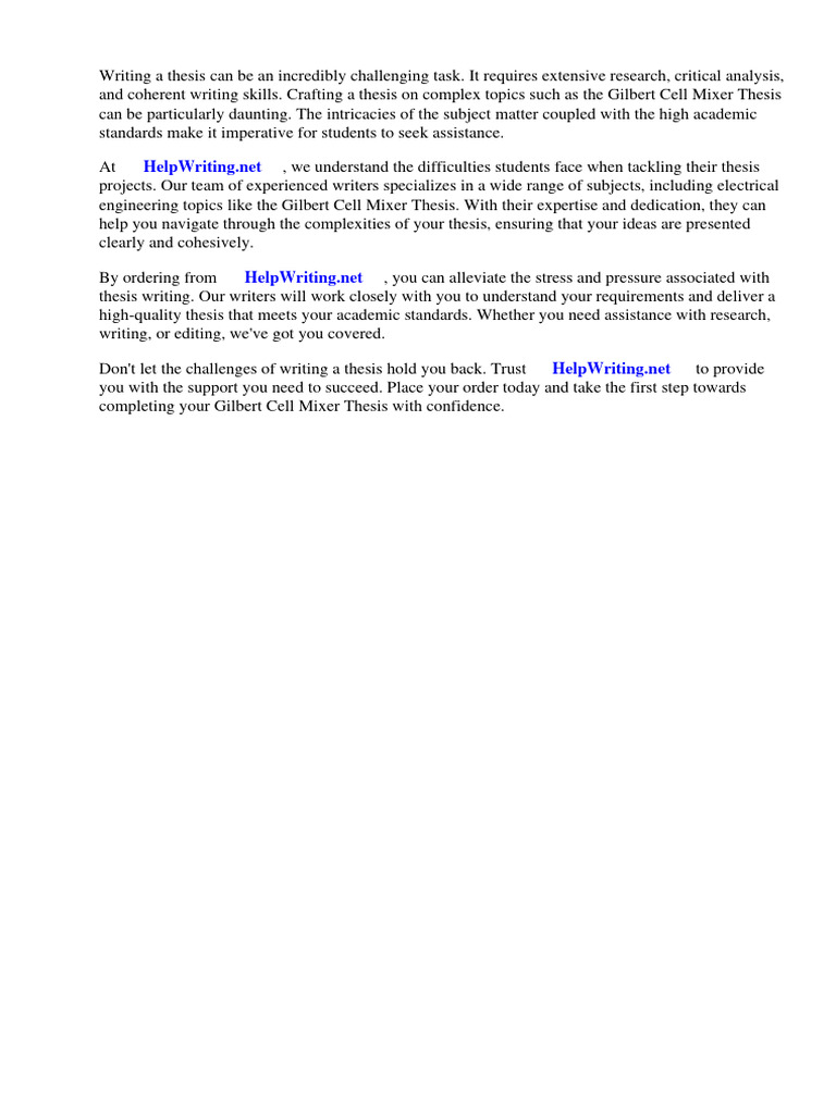 Gilbert Cell Mixer Thesis | PDF