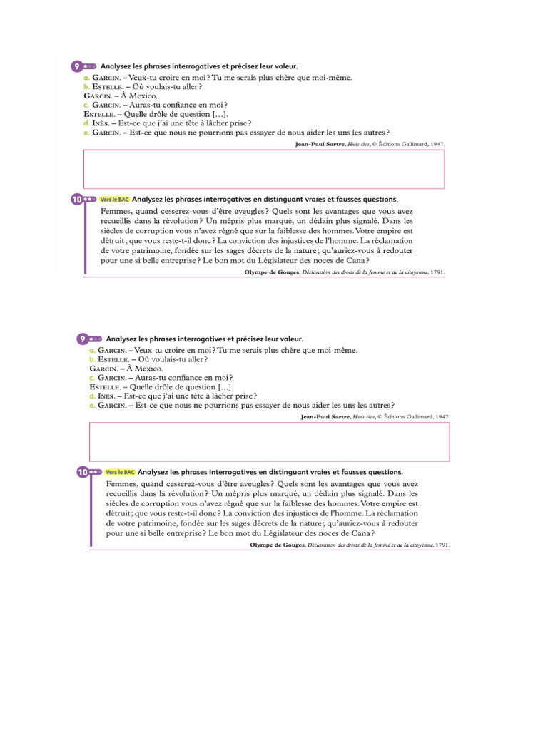 Exercices 9 Et 10 p.51 Grevisse 2 | PDF