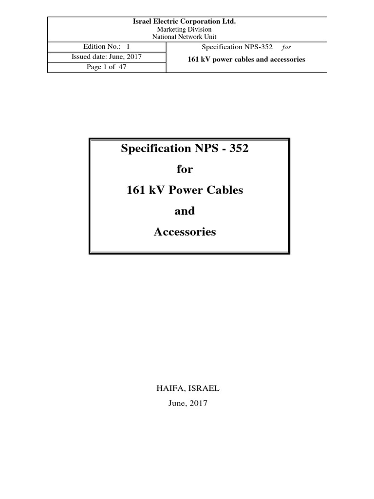Spec NPS 352 | PDF | Insulator (Electricity) | Extrusion