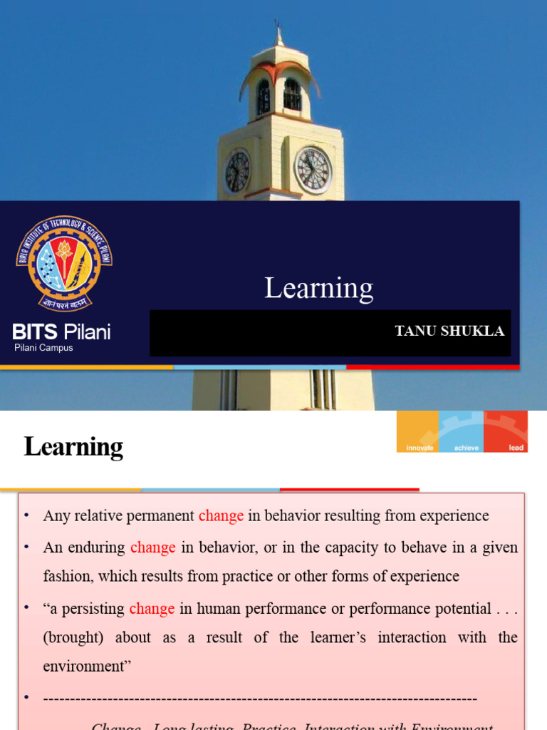 Learning 2024 | PDF | Classical Conditioning | Reinforcement