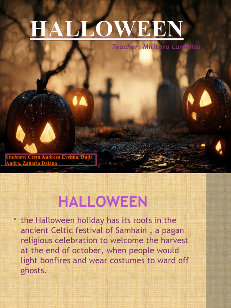 Proiect Engleza Ltme | PDF | Halloween | Trick Or Treating